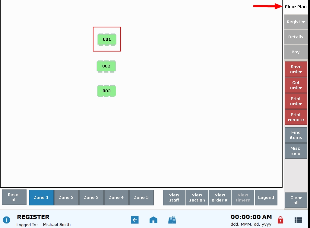 Place an Order from the Floor Plan – Exatouch Knowledge Base