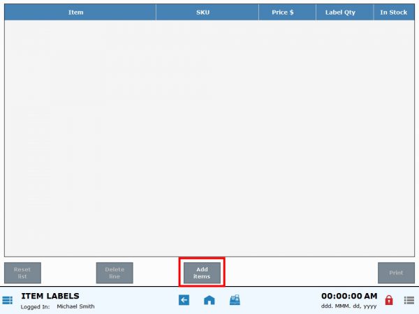 Create Labels for Items - Prior Releases - Exatouch Knowledge Base