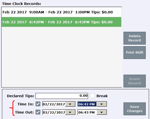 Adjust a Time Clock Entry | Exatouch Knowledge Base