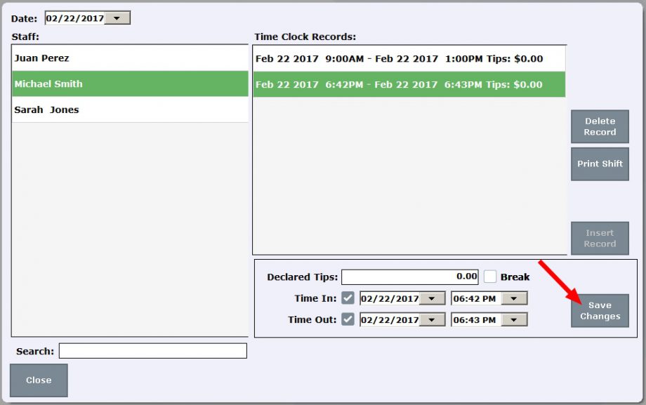 Adjust a Time Clock Entry | Exatouch Knowledge Base