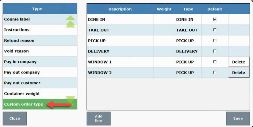 Set Default Order Type Exatouch Knowledge Base 4140