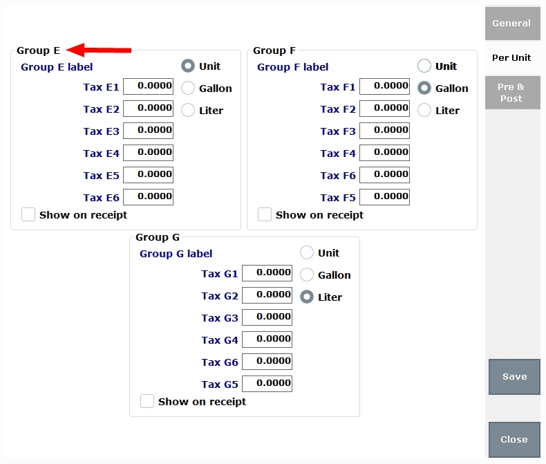 Set Per Unit Tax Rates - Exatouch Knowledge Base