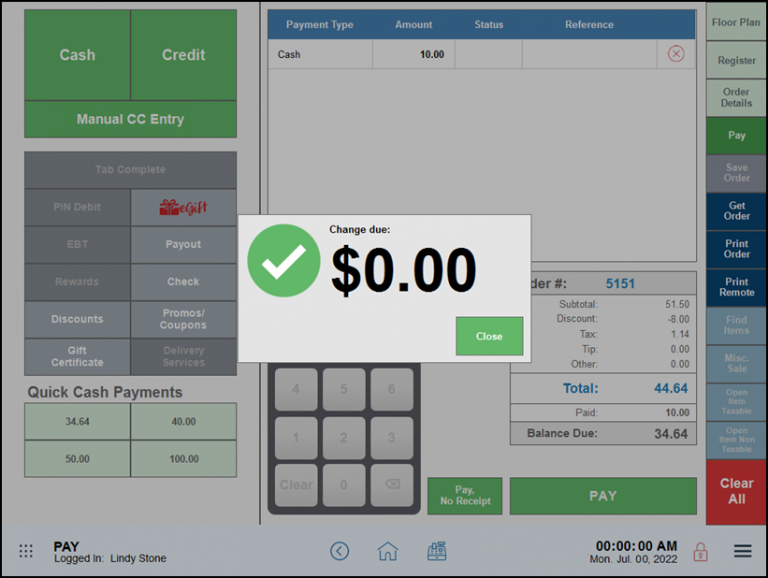 Accept a Variety of Payment Types in the Register App - Exatouch Knowledge Base