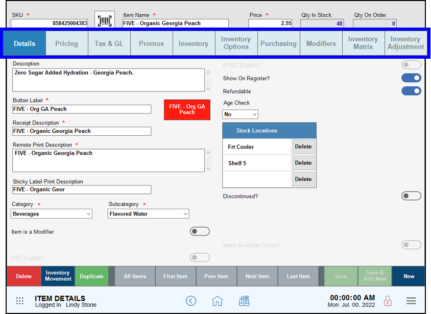 Add an Item – Exatouch Knowledge Base