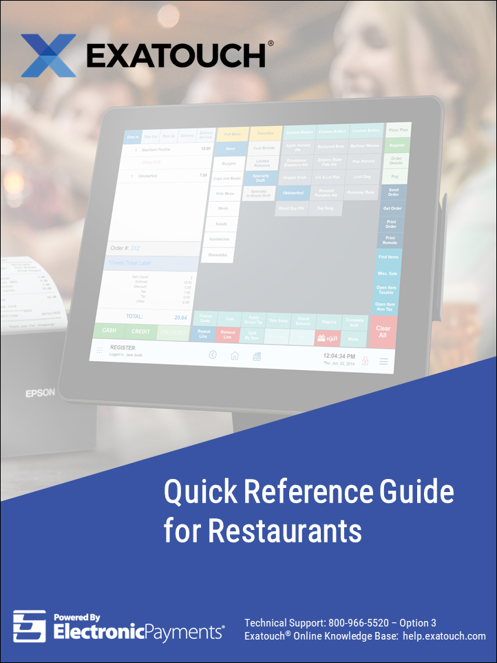 Quick Reference Guides | User Guides - Exatouch Knowledge Base