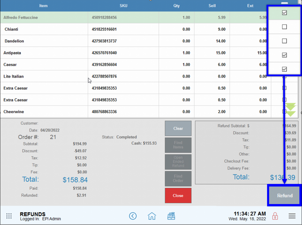 Processing Voids and Refunds - Exatouch Knowledge Base