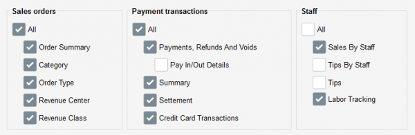 Customize Snapshot Report Preferences - Exatouch Knowledge Base