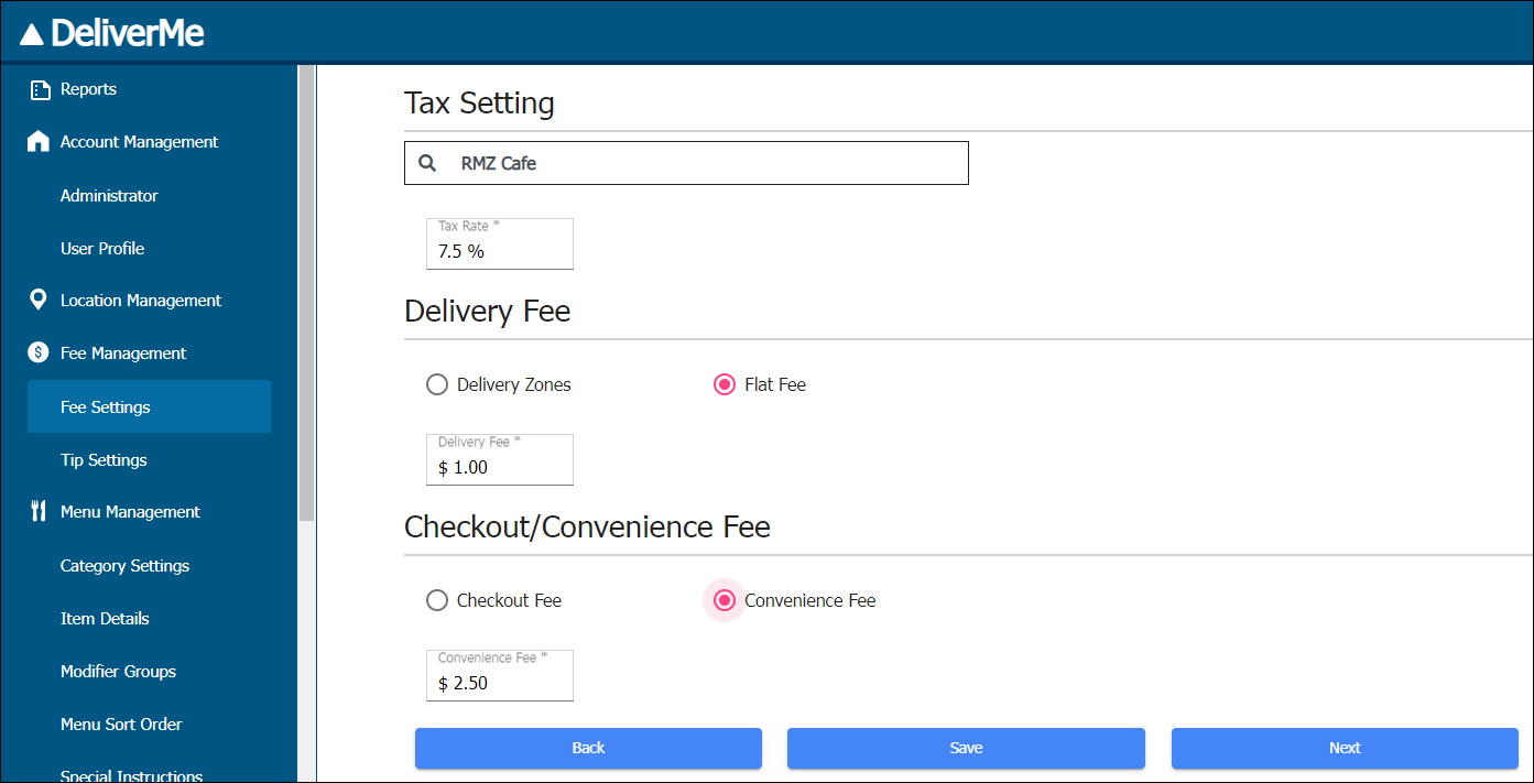 DeliverMe Dashboard Settings – Exatouch Knowledge Base
