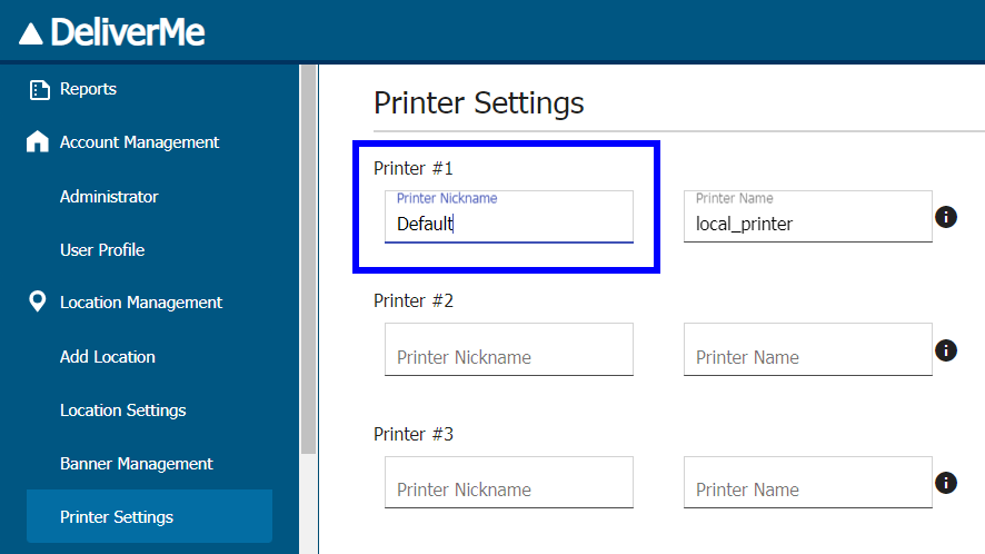 DeliverMe Dashboard Settings – Exatouch Knowledge Base