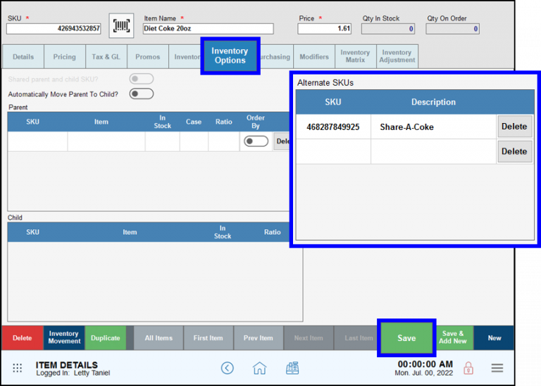 Generate SKU Numbers and Assign Alternate SKU Numbers - Exatouch ...