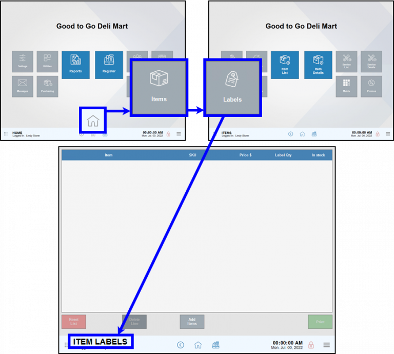 Create Labels for Items - Exatouch Knowledge Base