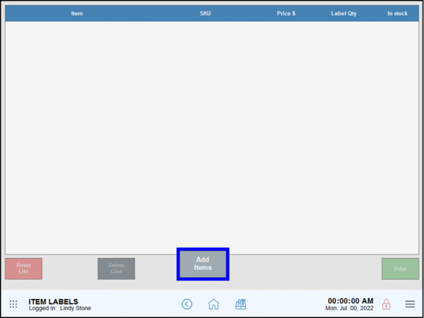 Create Labels for Items - Exatouch Knowledge Base