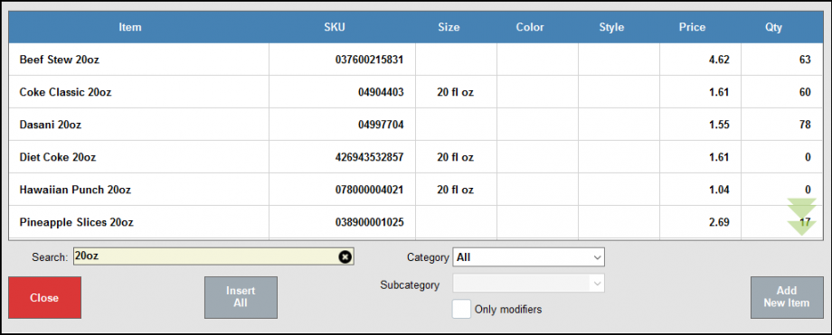 Find an Item – Exatouch Knowledge Base