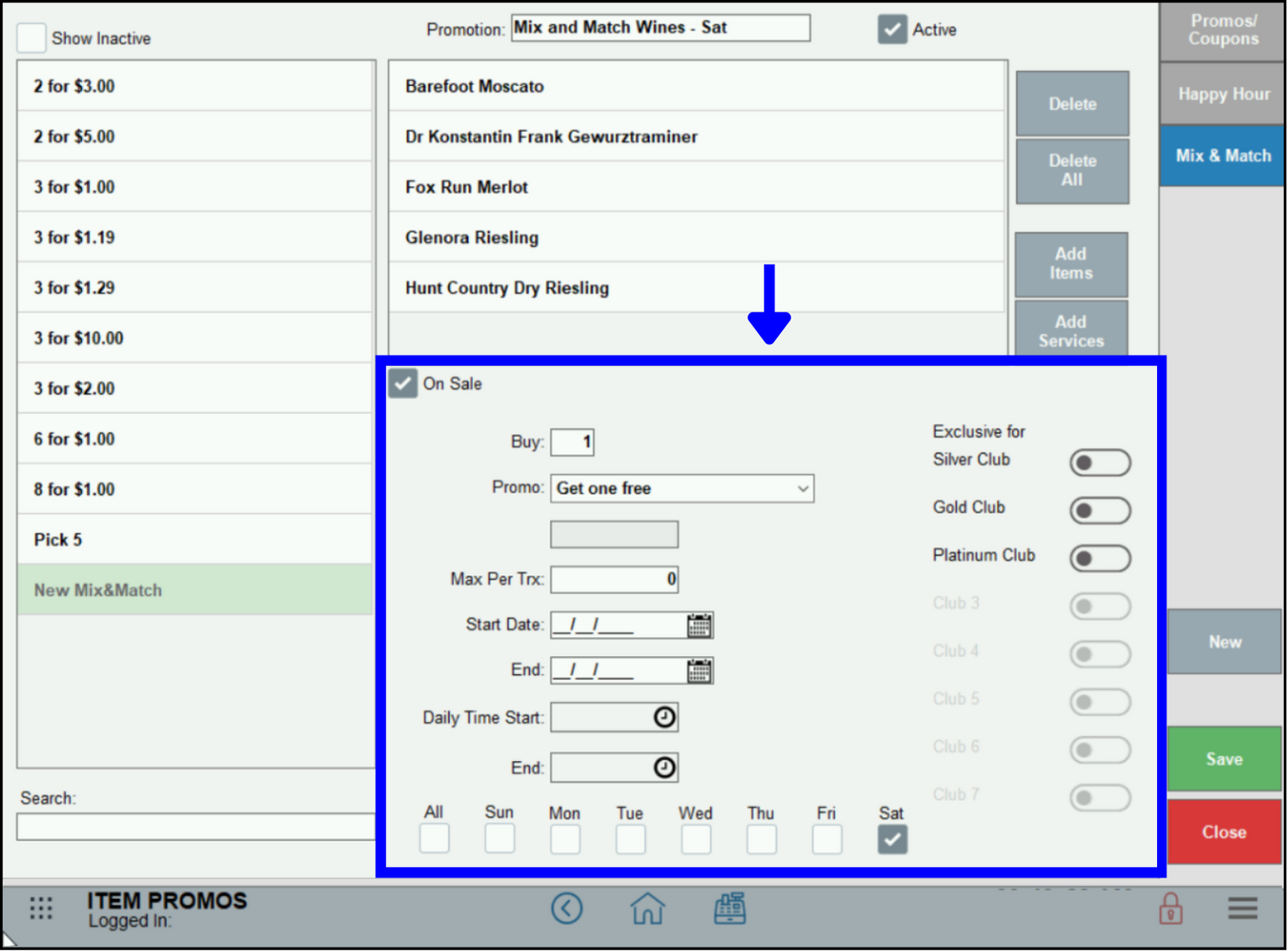 Create Mix & Match Promos - Exatouch Knowledge Base